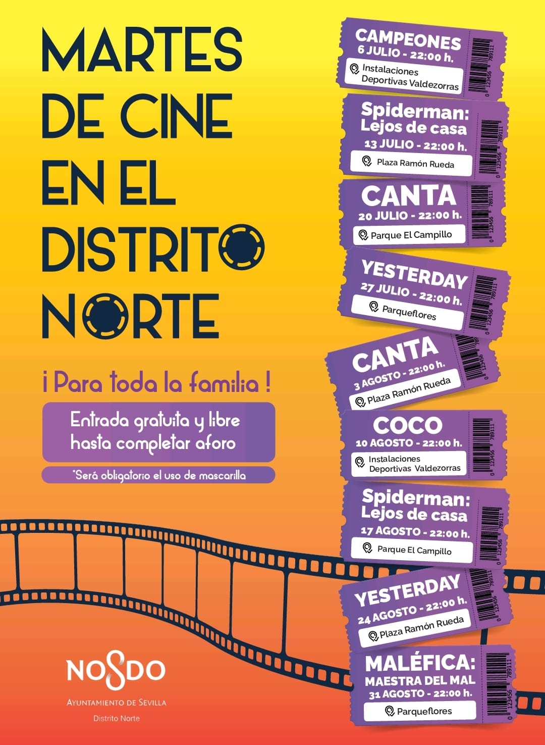 Arranca mañana la programación de los cines de verano en los barrios con un ciclo en el Distrito ...